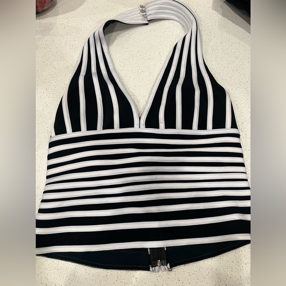 Cache | Tops | Cache Y2k Black And White Stripped Rhinestone Detail ...